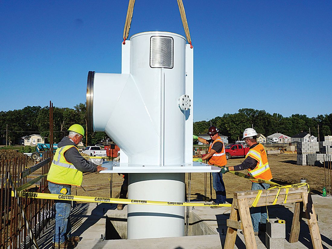 First pump placed at Broadway stormwater station | News, Sports, Jobs ...